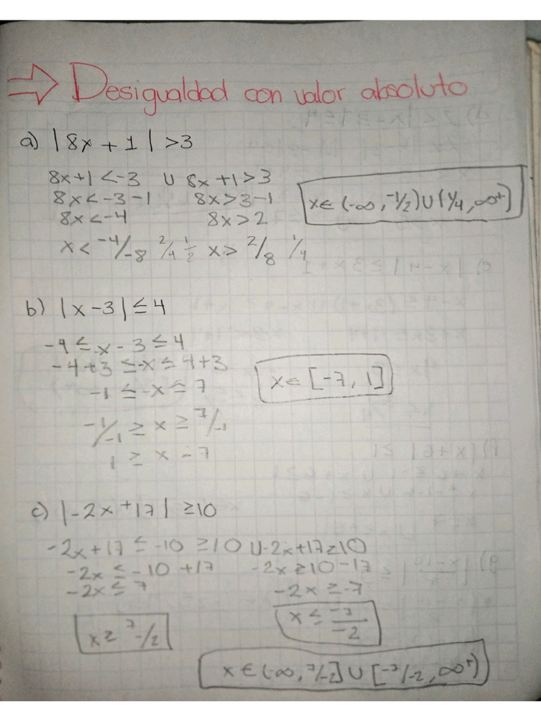 Desigualdad Con Valor Absoluto | PDF