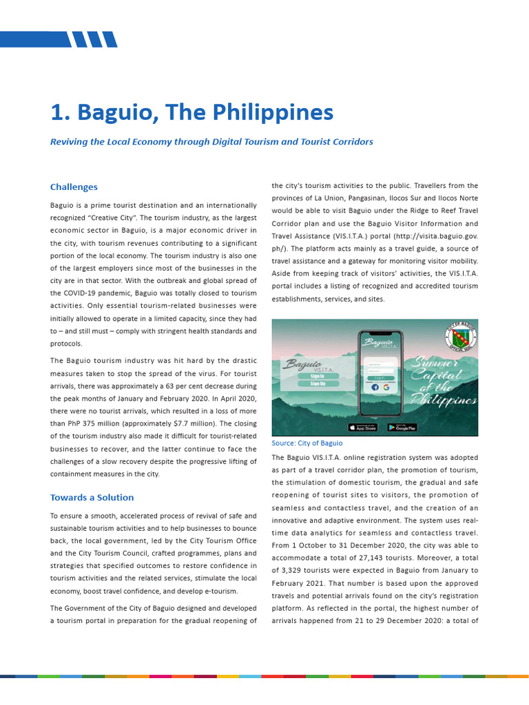 Baguio The Philippines Reviving The Local Economy Through Digital Tourism and Tourist Corridors ...