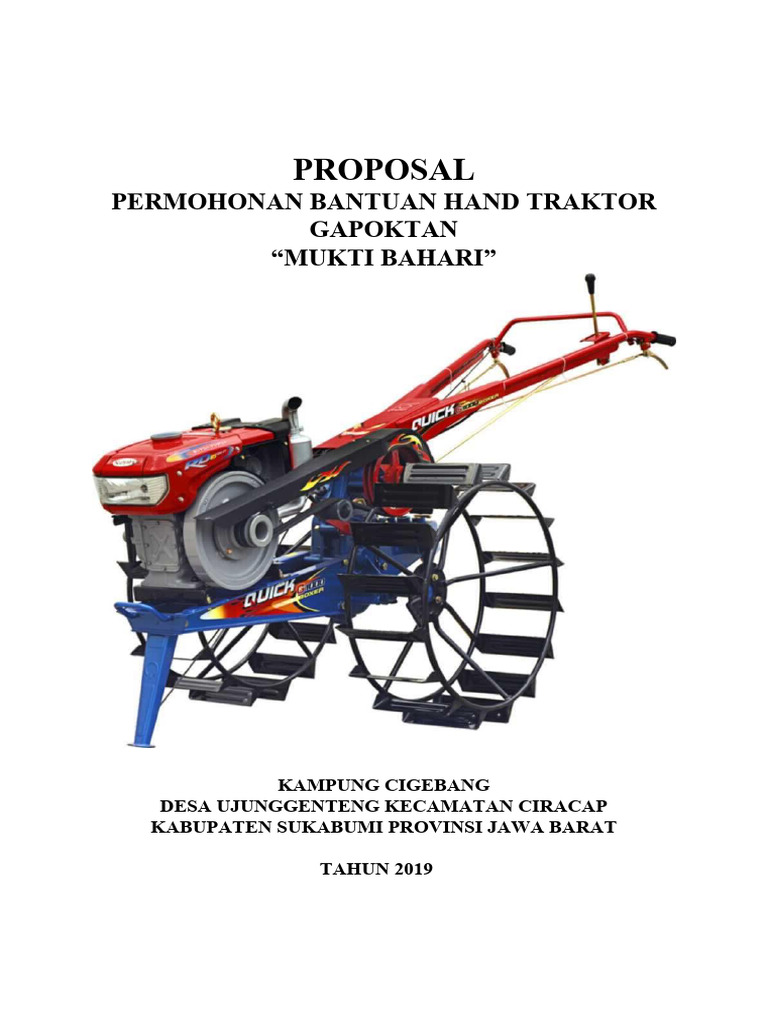 Proposal Tractor | PDF | Ilmu Sosial | Sains & Matematika