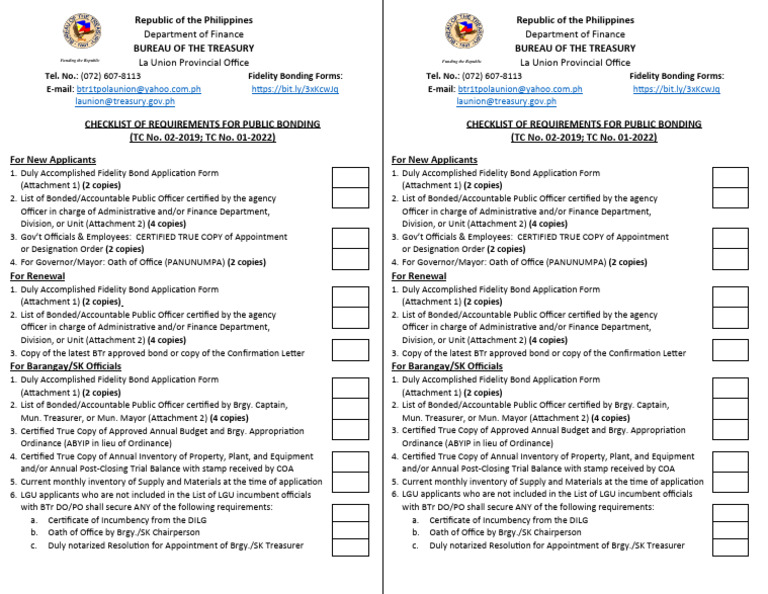 Fidelity Bond Application Requirements | PDF | Governance | Government