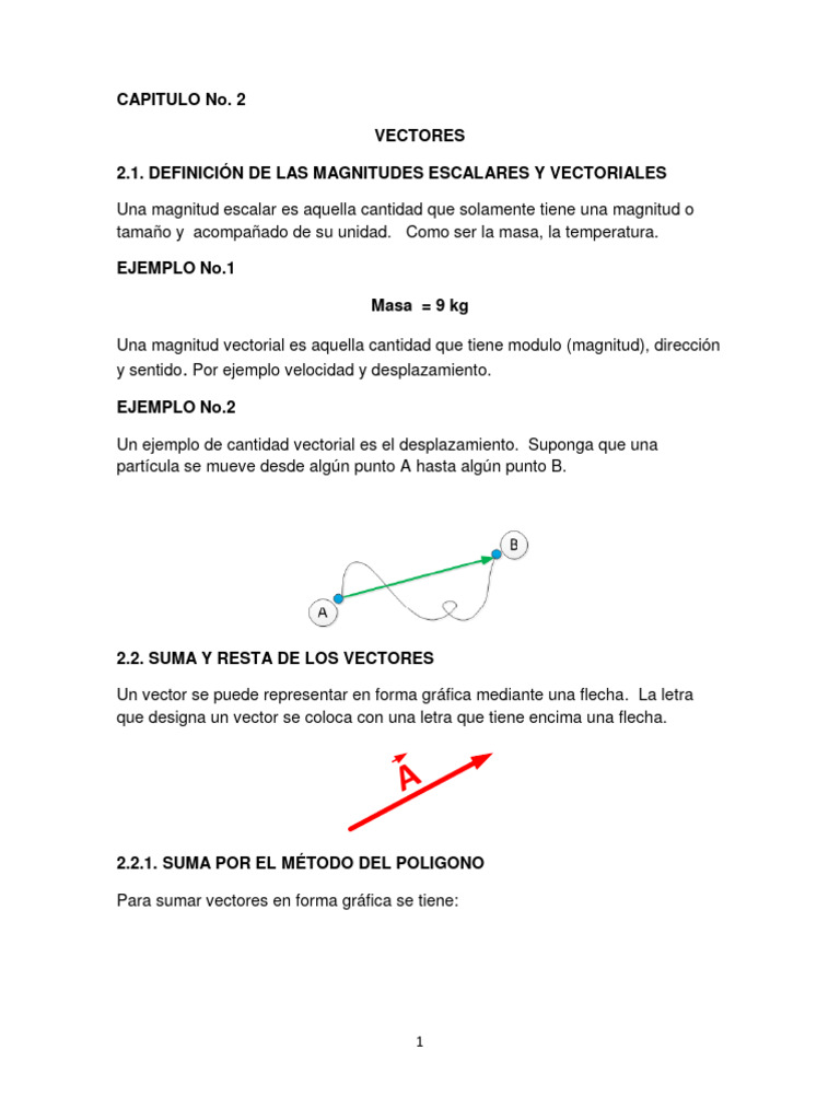 CAPITULO No. 2 REV. 3 | PDF | Vector Euclidiano | Escalar (Matemáticas)