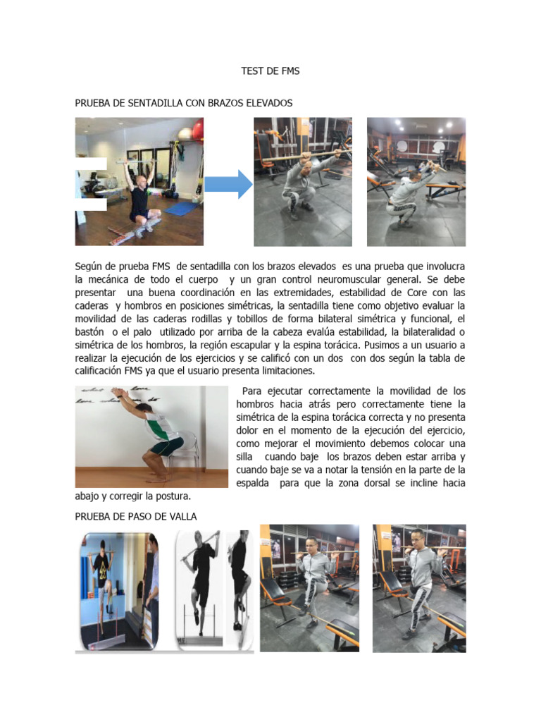 Test de FMS | PDF | Hombro | Anatomía humana