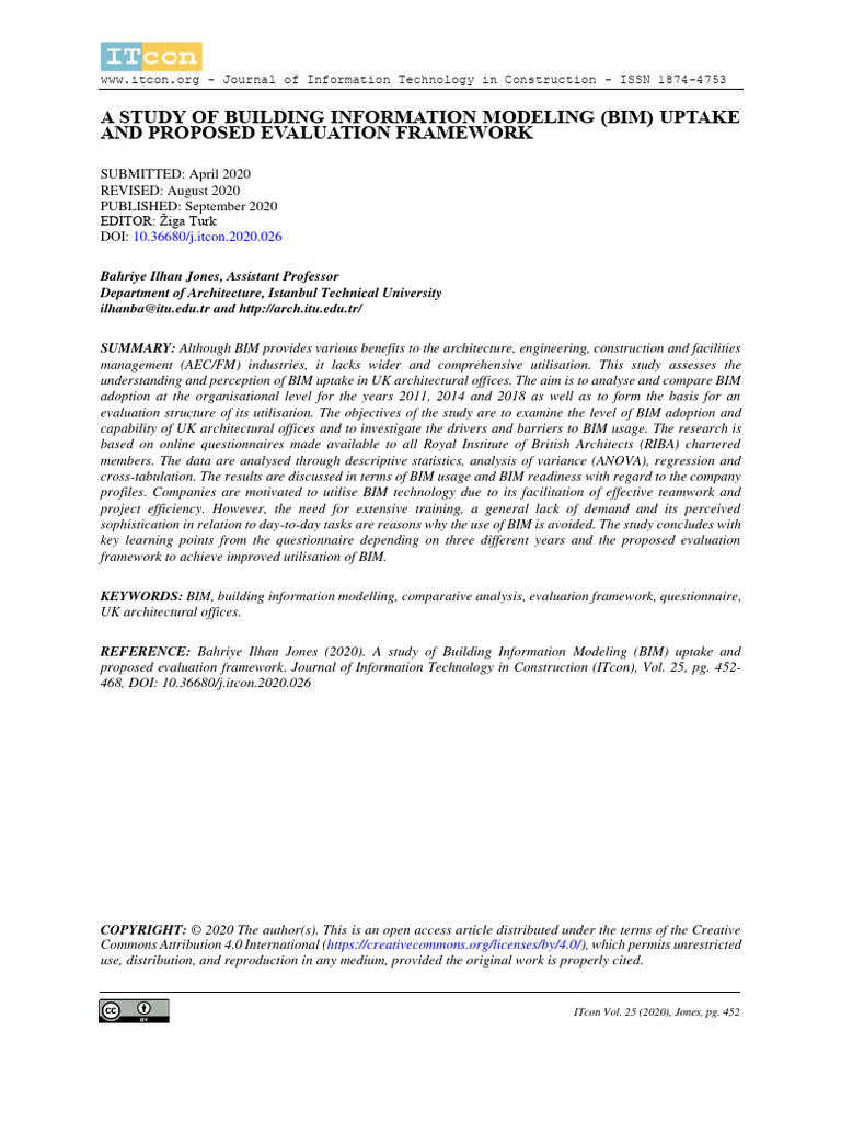 A Study of Building Information Modeling (Bim) Uptake | PDF | Building Information Modeling ...