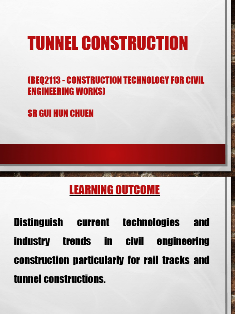 Tunnel Construction 2021 | PDF | Tunnel | Geotechnical Engineering