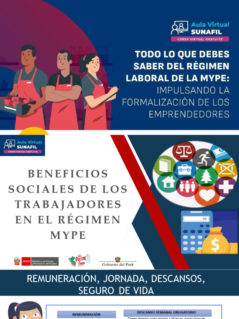 BENEFICIOS SOCIALES EN EL REGIMEN MYPE | PDF | Derecho laboral | Días ...