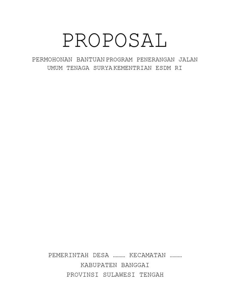Proposal Pjuts Kementerian Esdm | PDF
