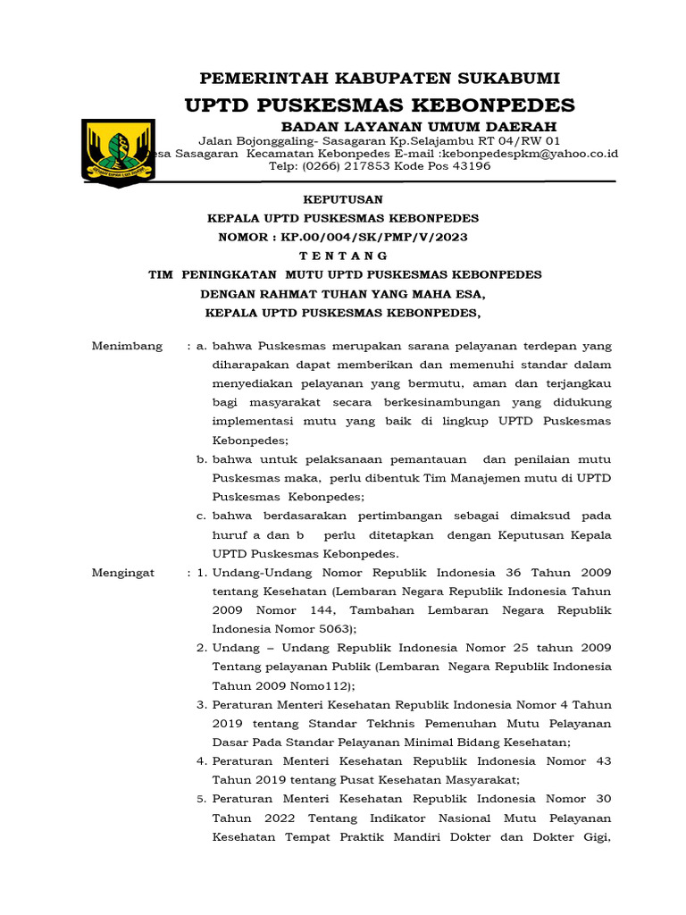 004 SK Tim Mutu | PDF