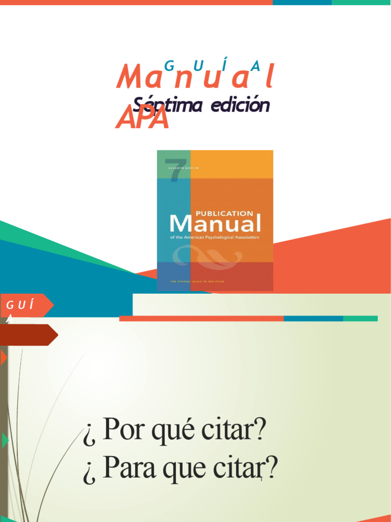 Guia Manual Apa 7 Presentacion | Descargar gratis PDF | Estilo apa | Plagio