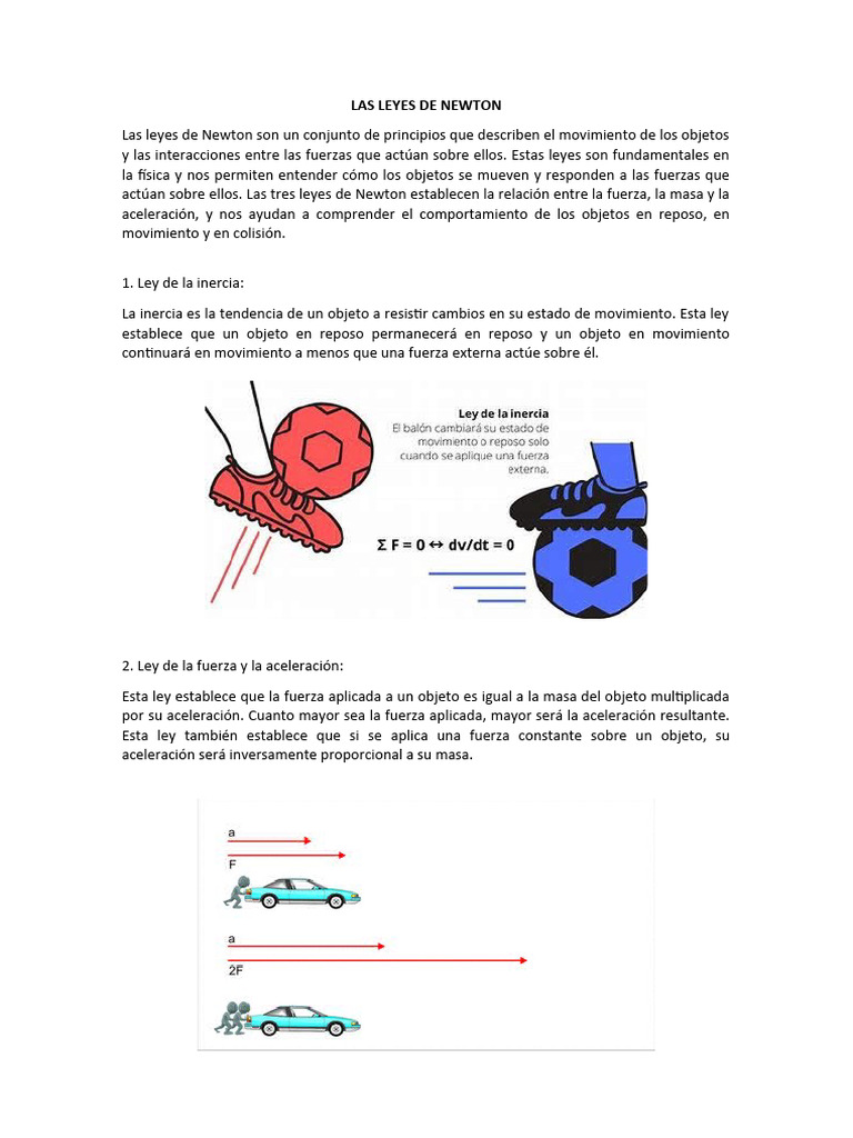 Las Leyes de Newton, Energia-Trabajo | PDF | Fuerza | Las leyes del ...
