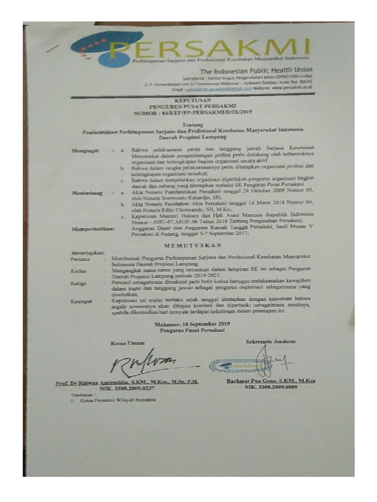 SK persakmi lpg 1 | PDF