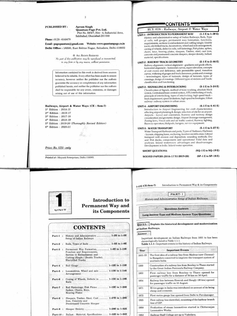 Civll 7sem Railway | PDF