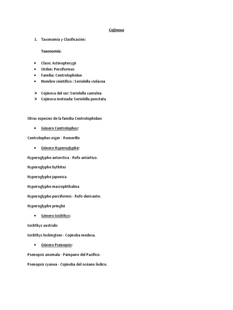 Cojinova - Rivera C. | PDF | Pescado como alimento | Huevo