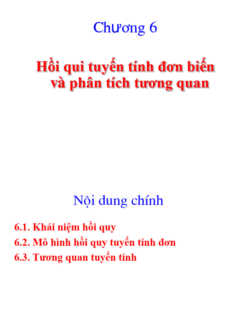 Chuong 6. Hoi Qui Tuyen Tinh | PDF