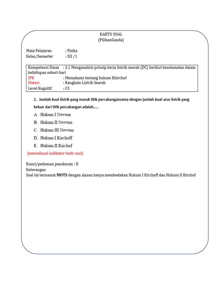 Kartu Soal MTK Minat Xi Ipa | PDF