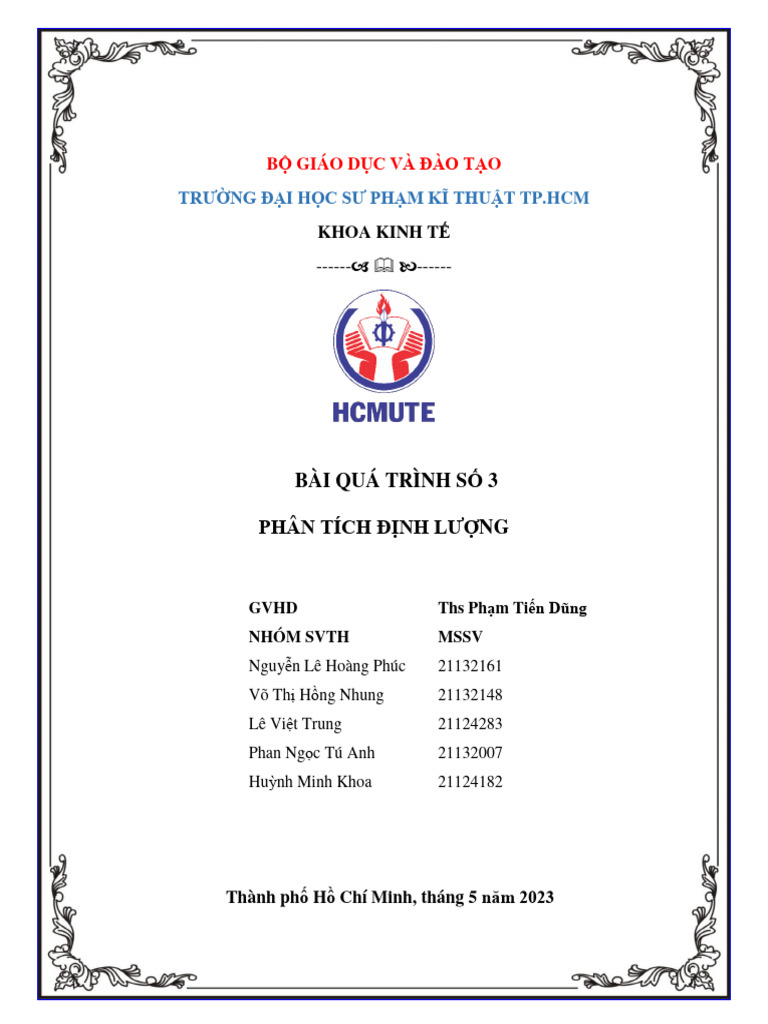 Bài Quá Trình 3 PTDL | PDF