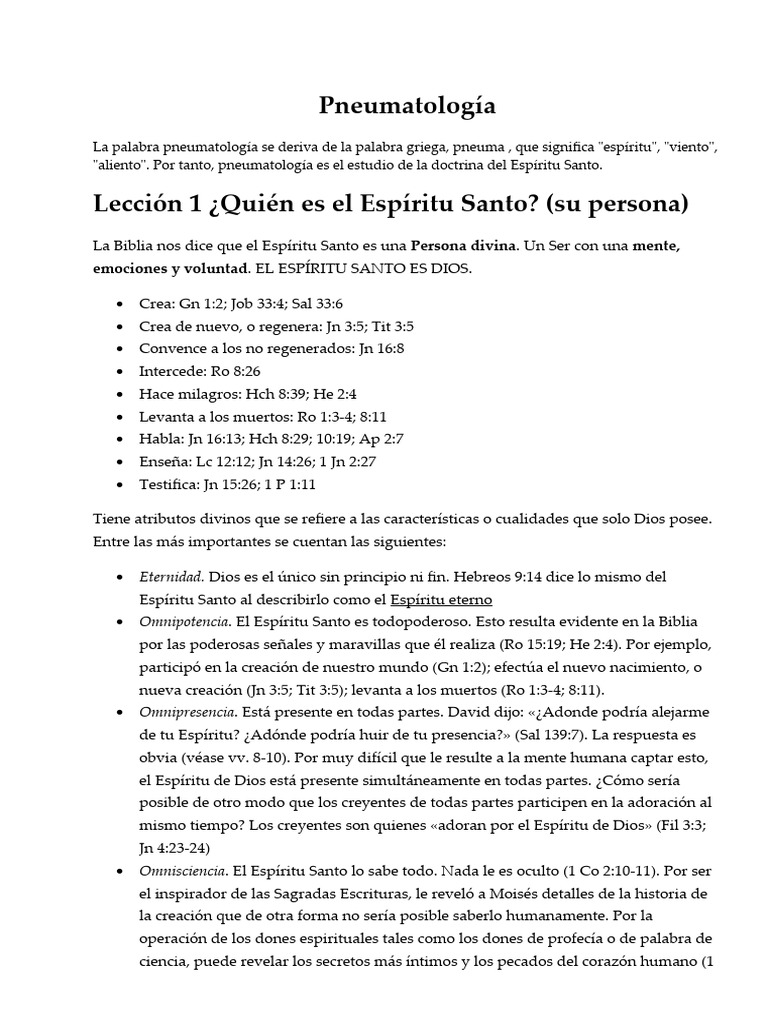 Temas Sobre El Espíritu Santo Pdf