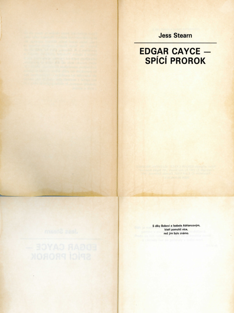 Edgar Cayce - Spíci Prorok | PDF