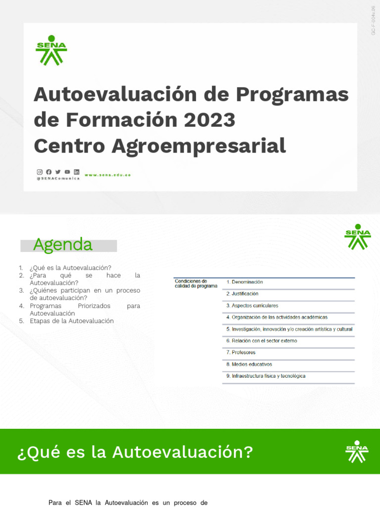 Socialización Autoevaluación de Programas 2023 | PDF | Economias