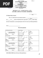 CS Form 41 (Medical Certificate) | PDF | Public Services | Health Sciences