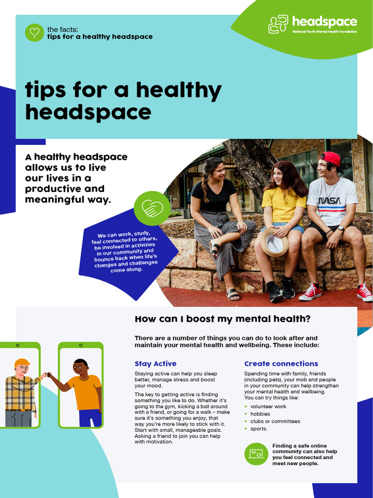 Headspace - Tips For A Healthy Headspace - Fact Sheet - FA01 - DIGI 1 ...