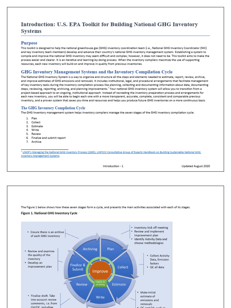 Introduction Toolkit For Building Natl GHG Inventory Systems | PDF ... Introduction Toolkit For Building Natl GHG Inventory Systems | PDF ...