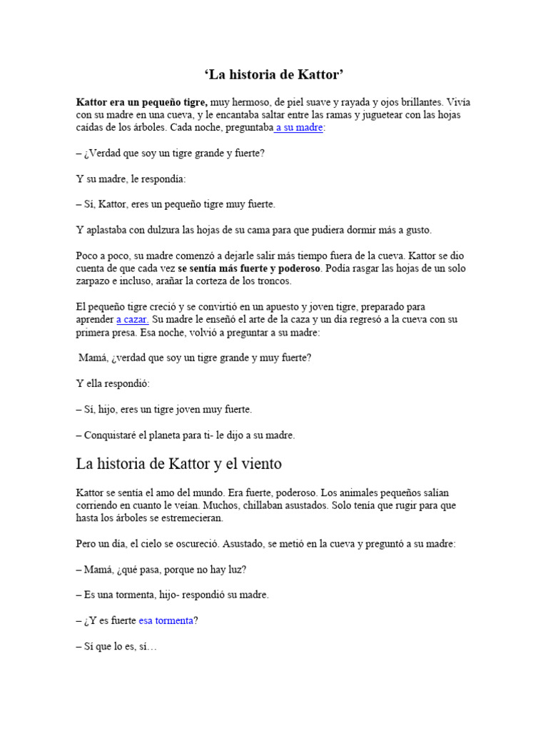 La Historia de Kattor | PDF | Tigre