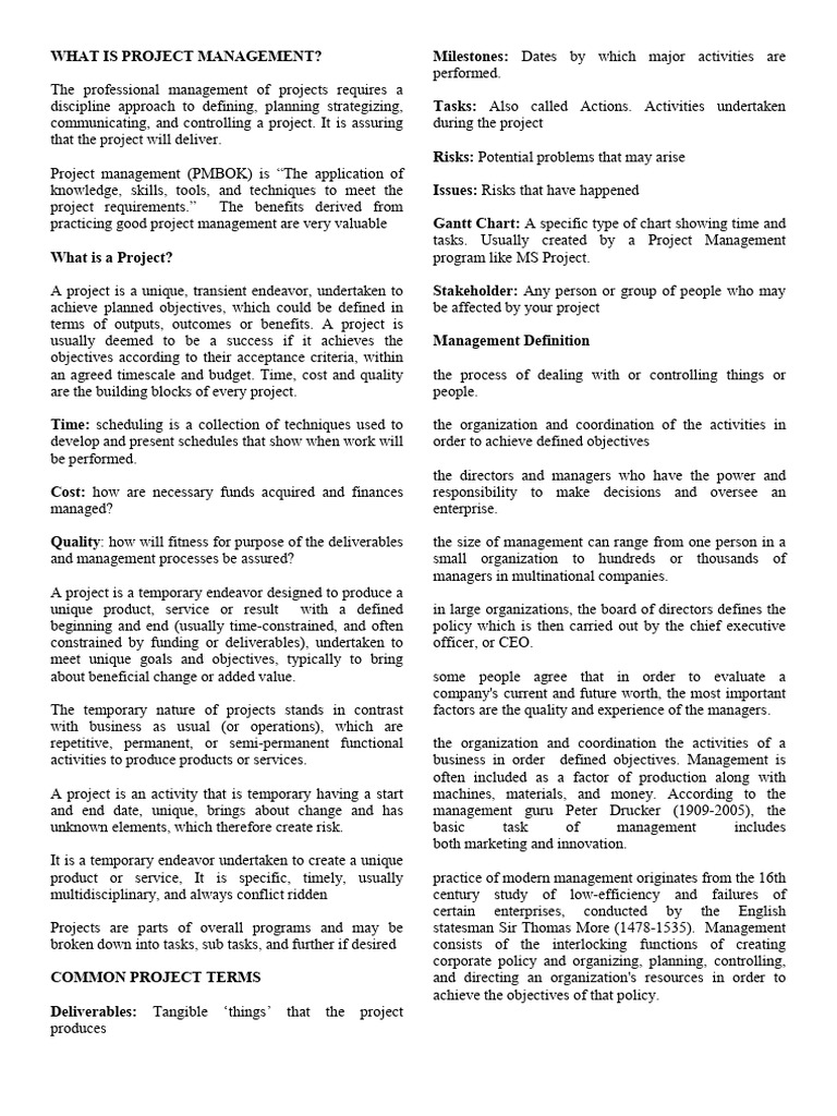 Project Management | Download Free PDF | Project Management | Cognition