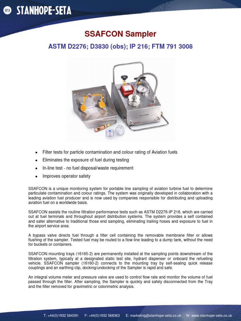 SSAFCON Aviation Fuel Sampler System | PDF