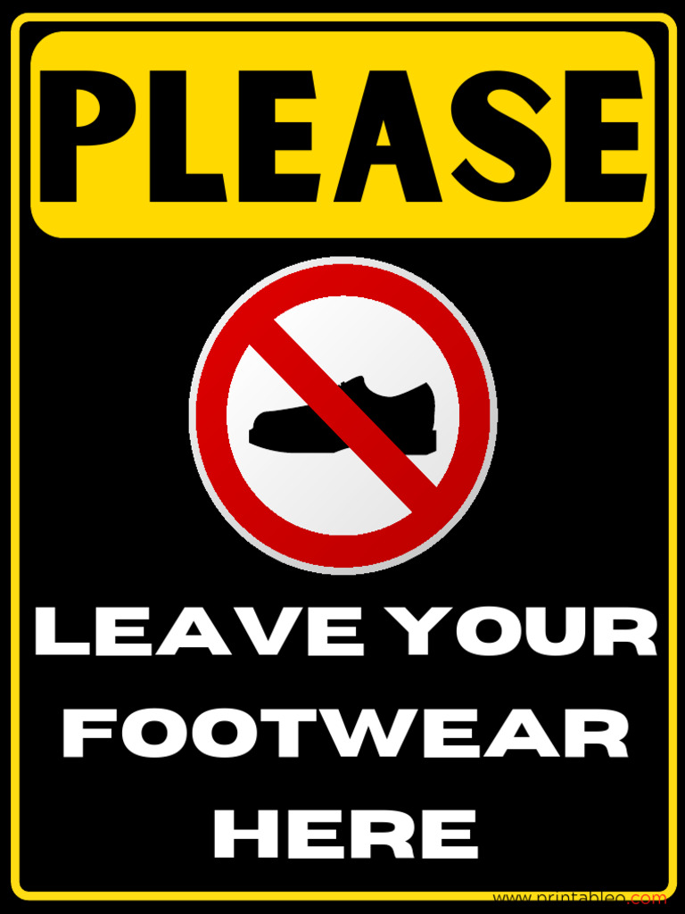 Please Leave Your Footwear Here | PDF