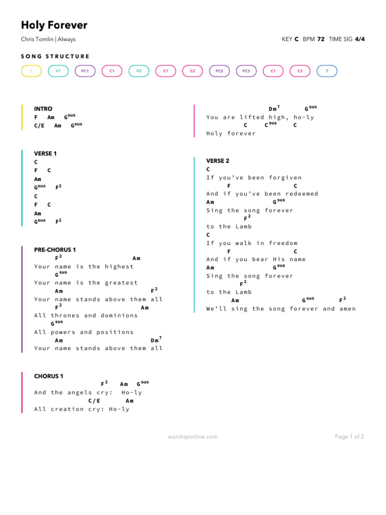 Holy Forever (C) | PDF | Song Structure | Musical Forms