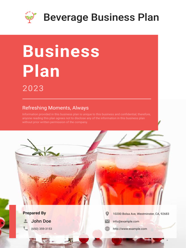 Beverage Business Plan Example | PDF | Marketing | Marketing Strategy