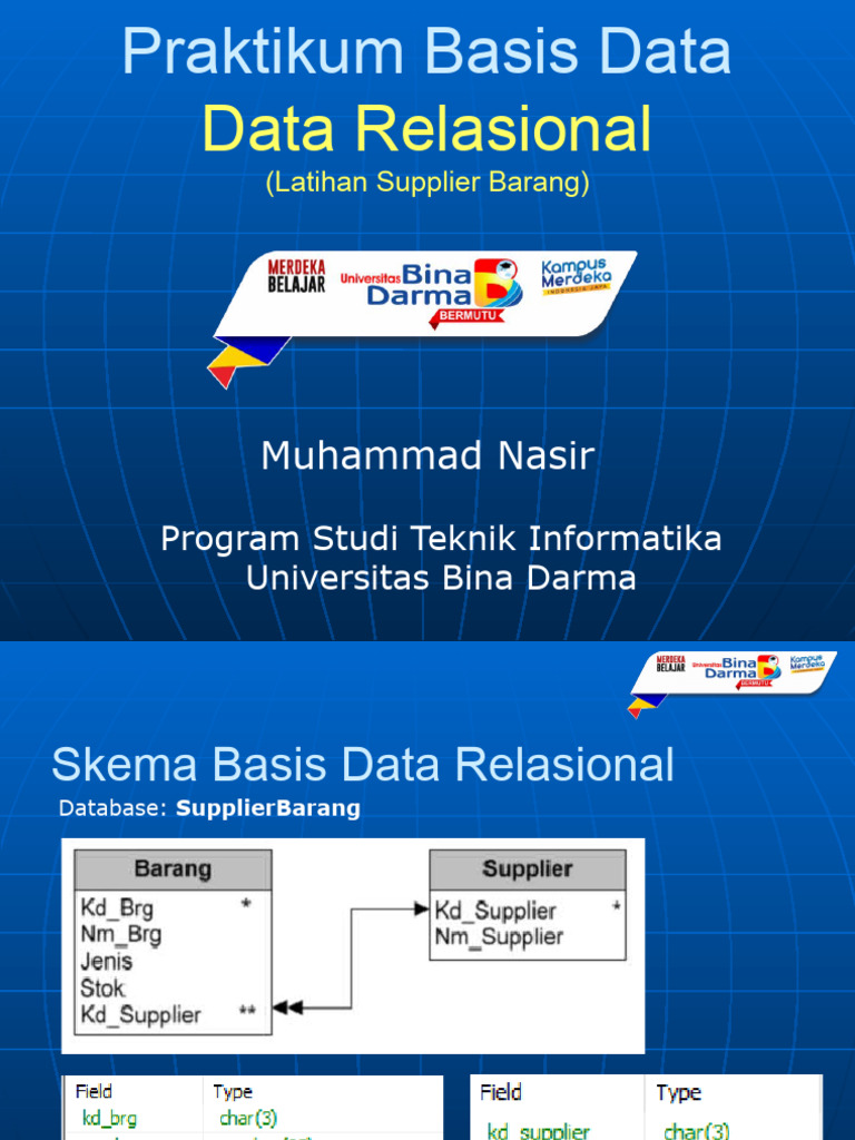 Prak. Basis Data (Supplier-Barang) | PDF | Komputer