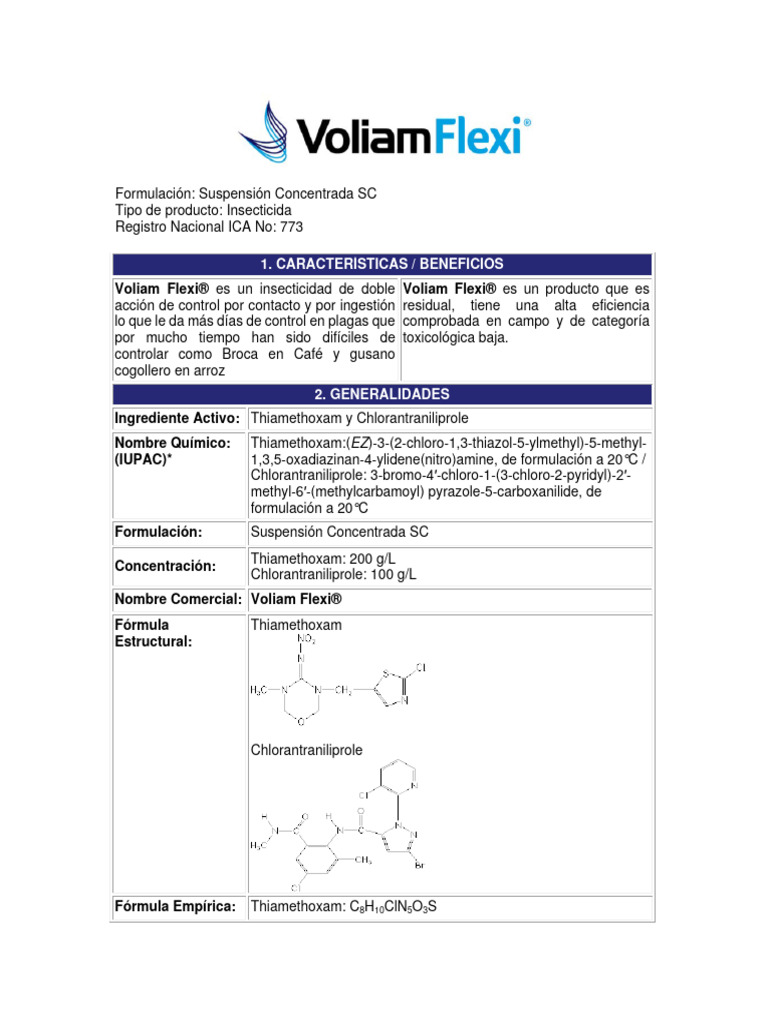 voliam_flexi_ficha_tecnica_11oct2021 | PDF | Agricultura | Agua
