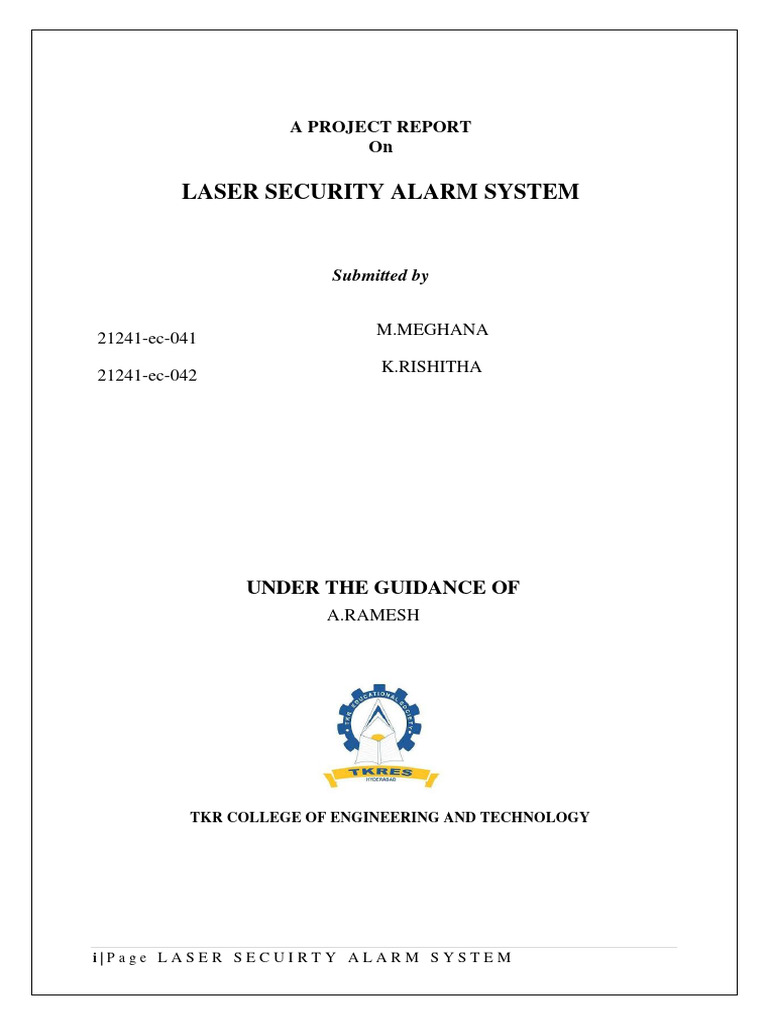 A Project Report On Laser Security Alarm | PDF