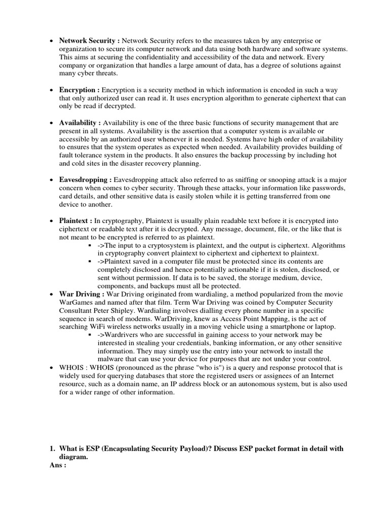 Network Security & Encryption Basics | PDF | Technology & Engineering