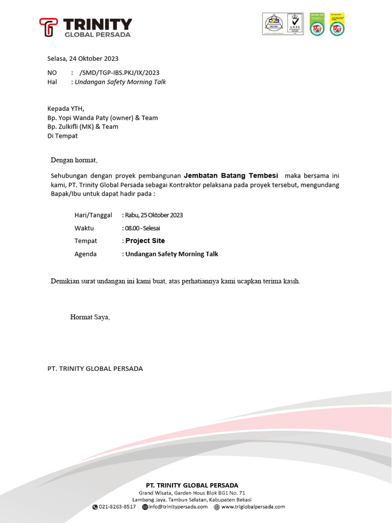 Undangan Saty Talk | PDF