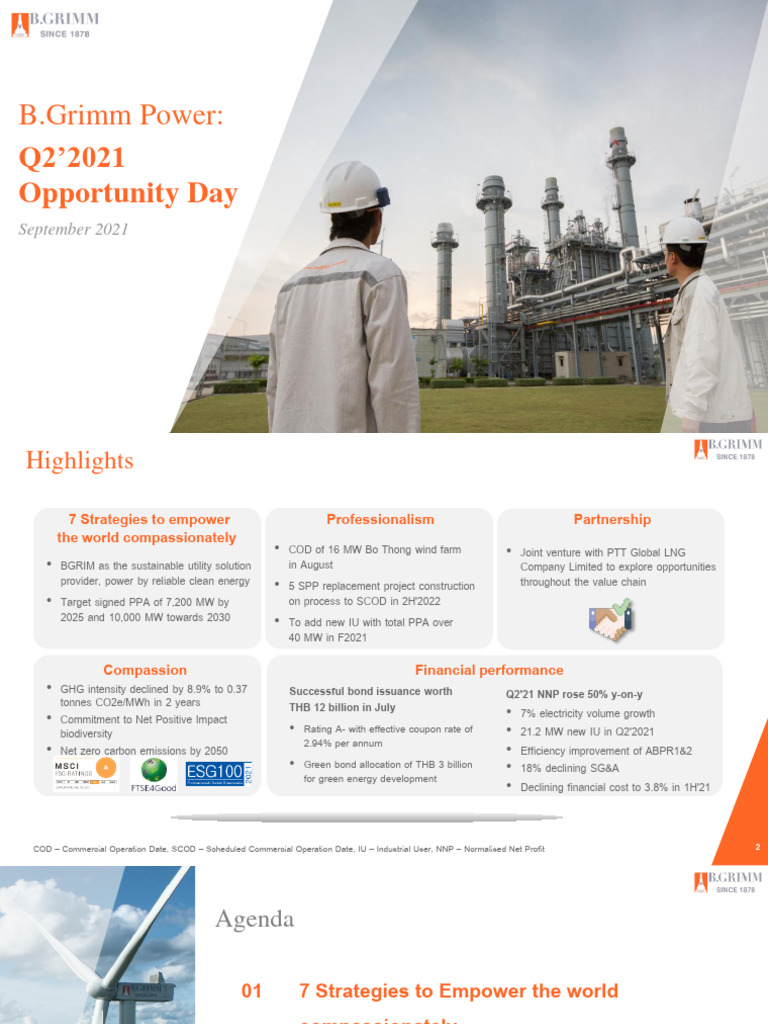 Bgrim Oppday 2q2021 | PDF | Power Station | Public Utility
