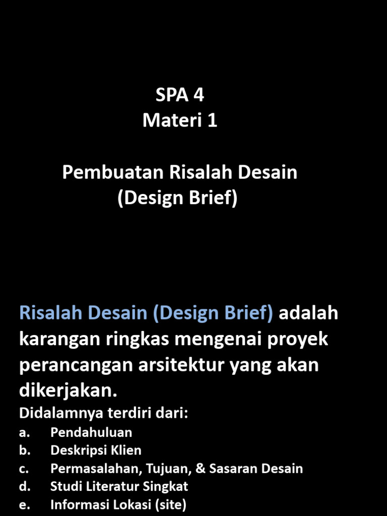 Struktur dan Materi Desain Brief | PDF