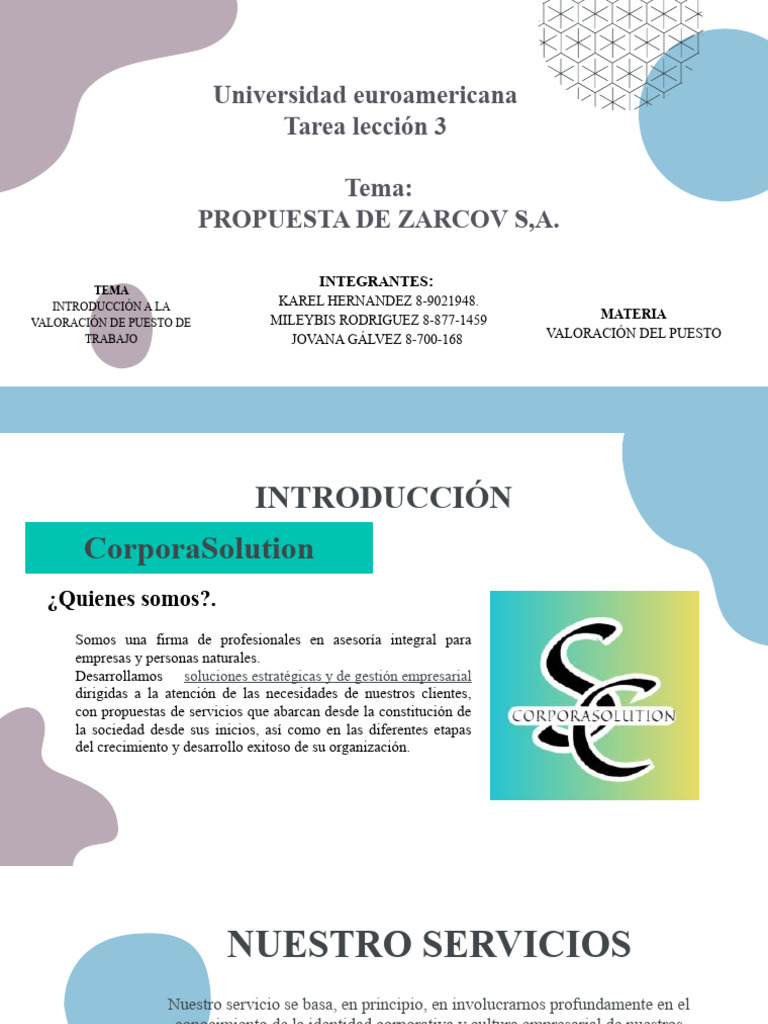 PROPUESTA de Tarea Lecion 3 | PDF | Business | Negocios económicos