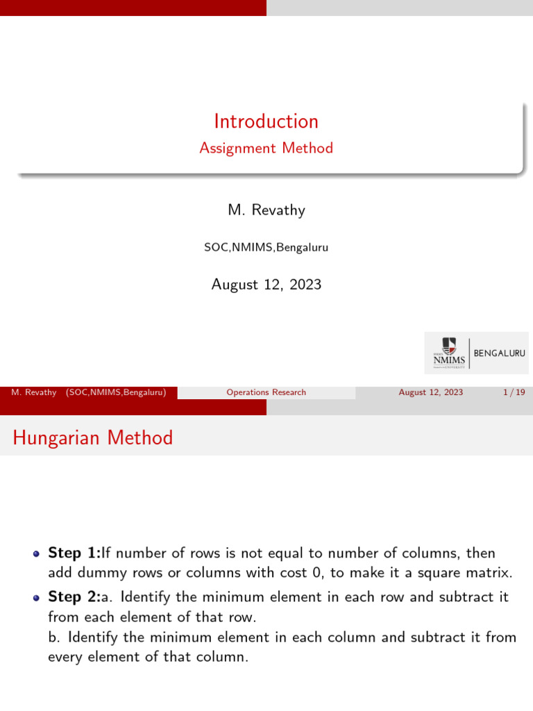 Assignment Method | Download Free PDF | Applied Mathematics | Computer Programming