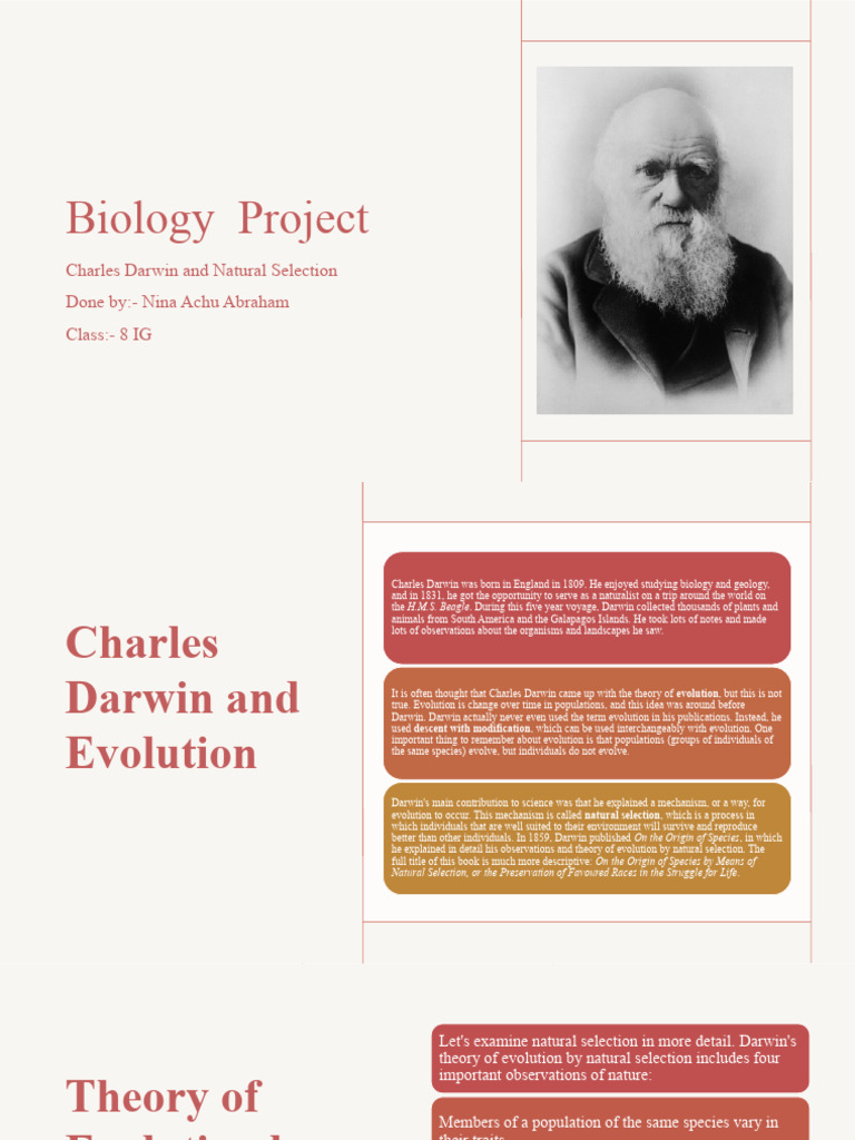 Charles Darwin and Natural Selection | PDF | Natural Selection | Evolution