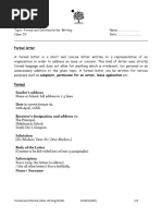 CBSE Class 10 English Formal Letter Writing Format | PDF | Human ...