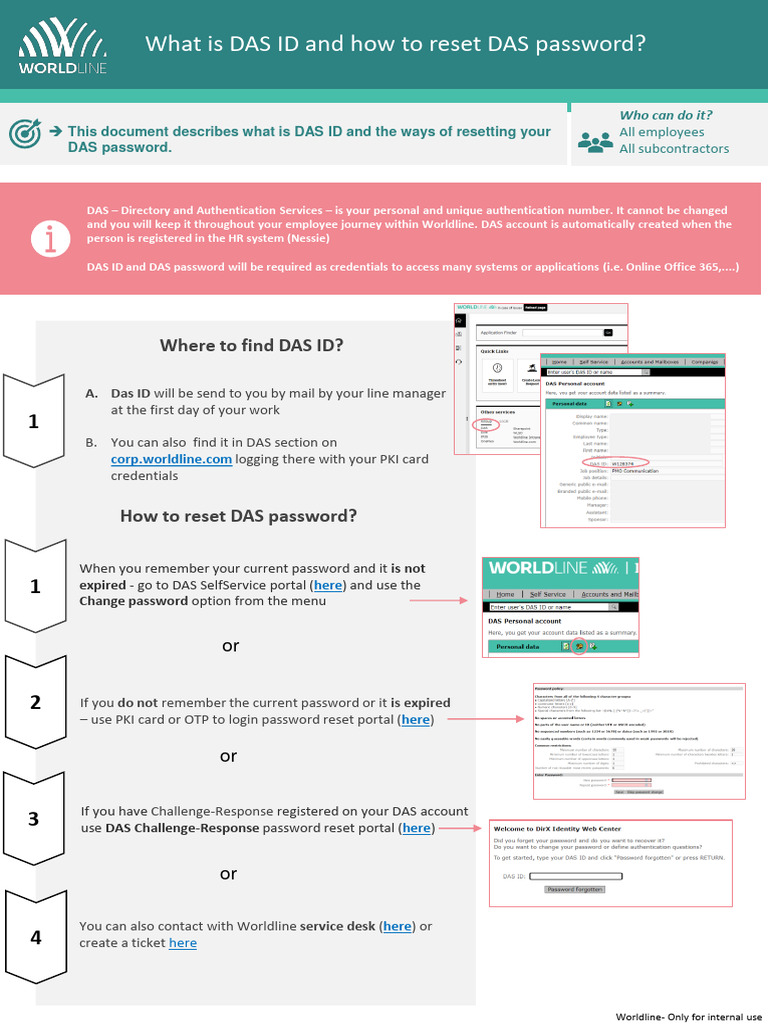 What Is DAS ID and How Tor Reset The Password | PDF