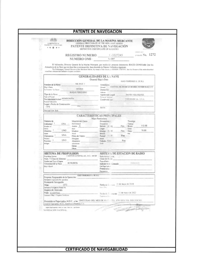 Patente de Navegacion. | PDF