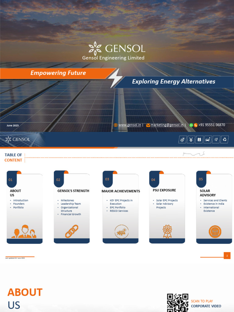Gensol Statement of Capabilities | PDF | Renewable Energy | Photovoltaics