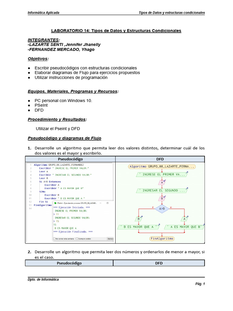 Algoritmos y Estructuras Condicionales | PDF | Algoritmos | Informática