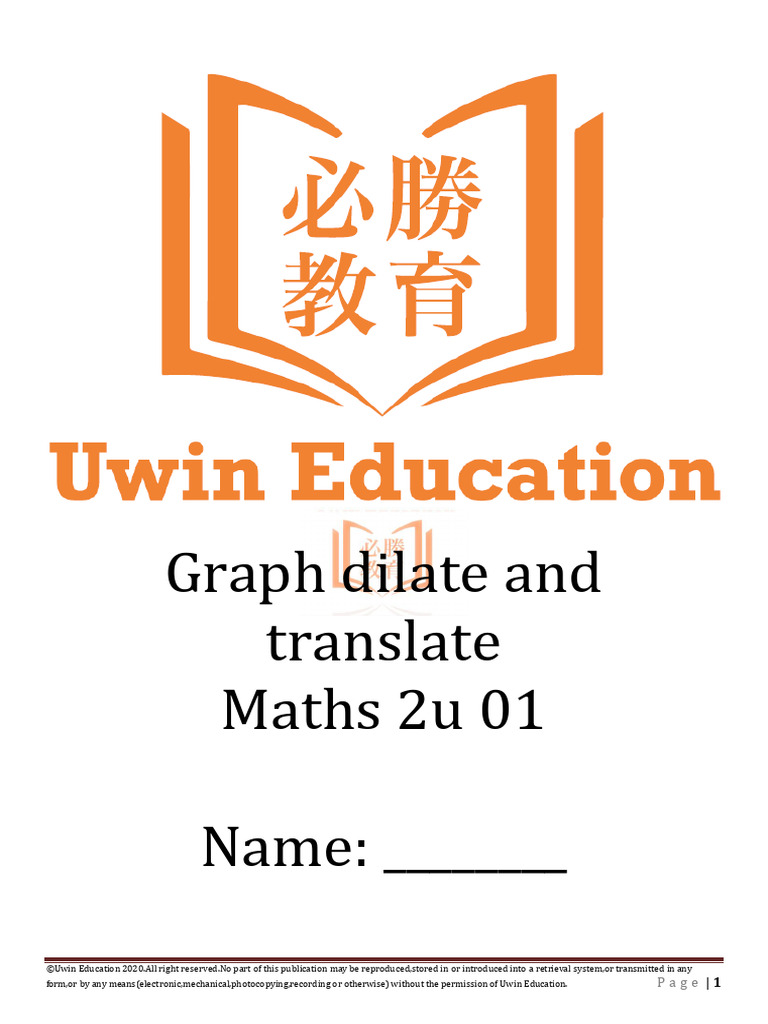 01 Transformation And Dilation Graph Download Free Pdf Geometry Mathematics