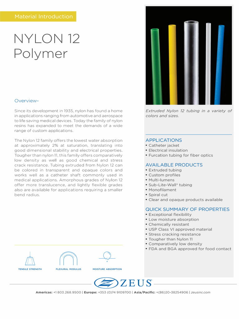 Nylon 12 Material Data | PDF