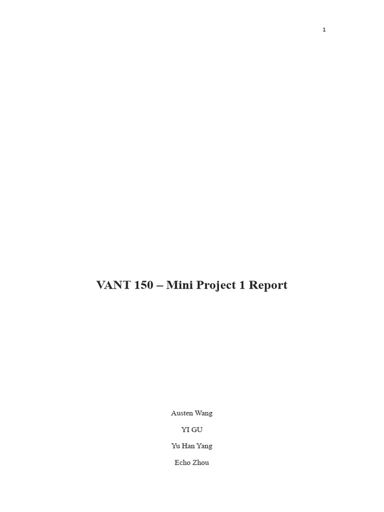 Group 1-Section VT1 - Vant 150 Project Report | PDF | Force | Electric ...