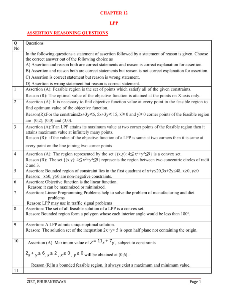 CH 12 ARQ | PDF | Linear Programming | Mathematical Optimization